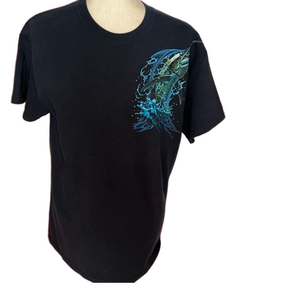 Big Fin | Shirts | Big Fin Black Fish Shirt M | Poshmark